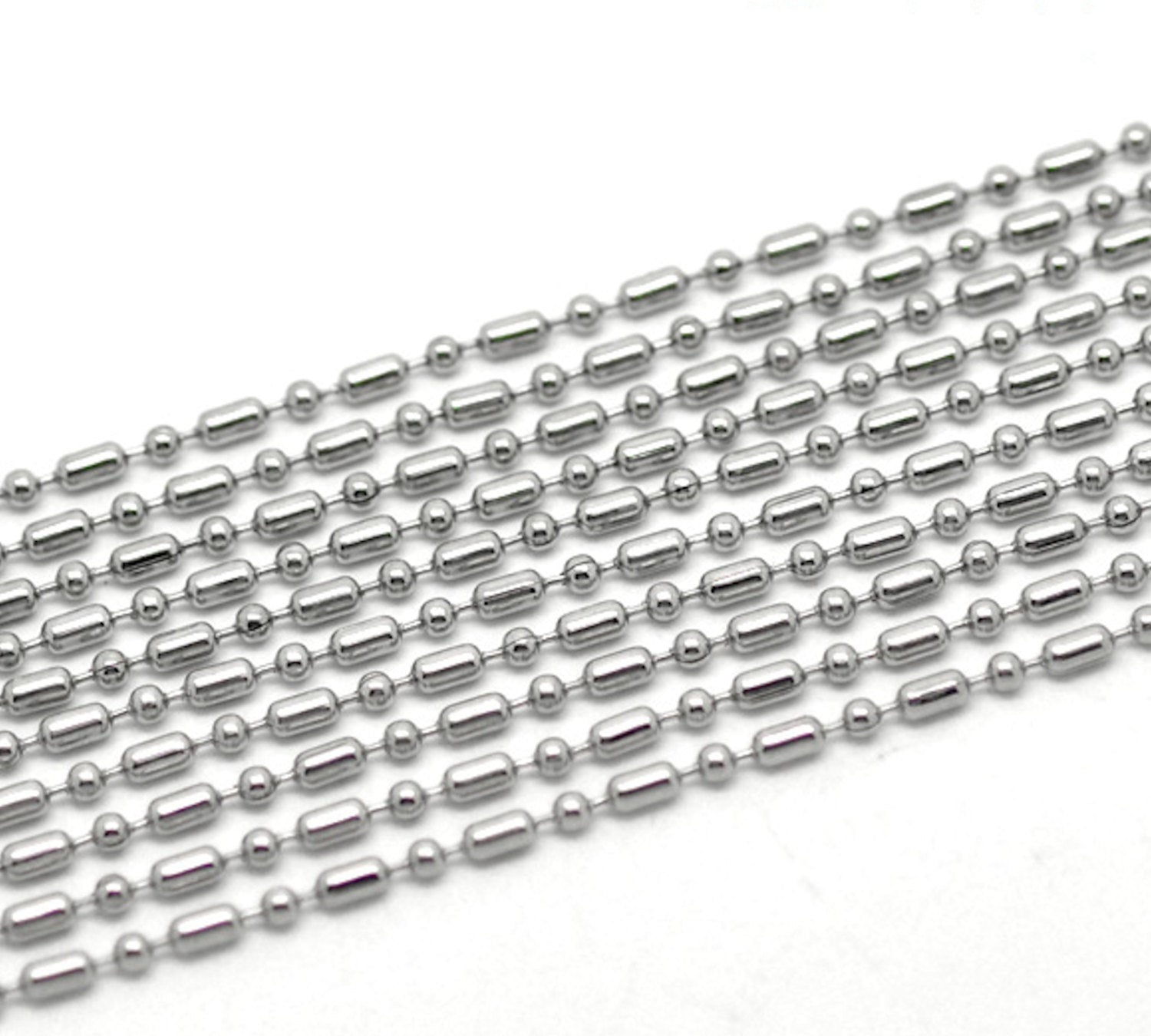 BULK Stainless Steel Ball Chain 32ft - 2.4mm - FD092